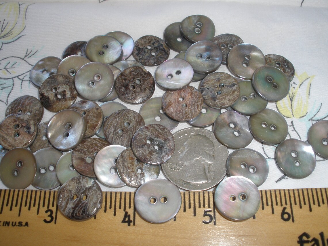 Cool Real Shell MOP Buttons Smokey 15mm 5/8" Size 24L Pearl Smoke ...