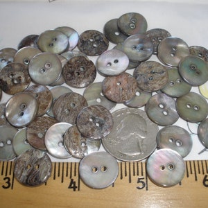Cool Real Shell MOP Buttons Smokey 15mm 5/8" Size 24L Pearl Smoke ...
