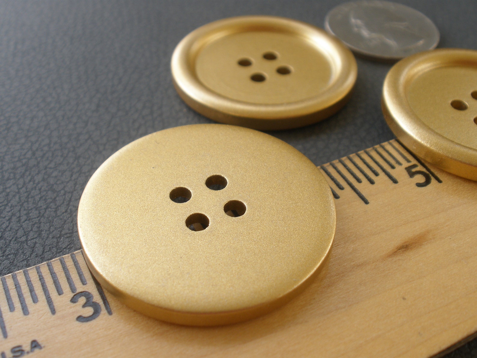 Plastic Coat Buttons Gold Color 34mm 54L 1 5/16 Metallic 3 Each Suit ...