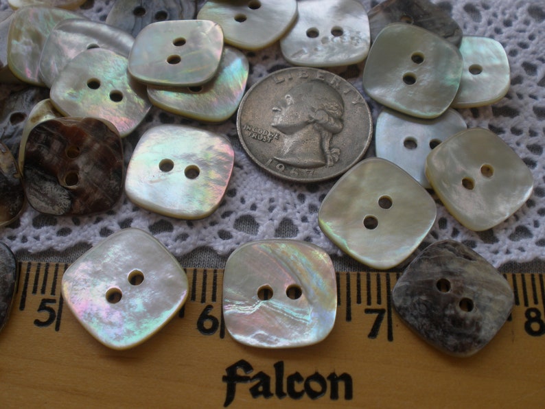 Square MOP Shell Buttons Natural 17mm by 20mm 32L 13/16 - Etsy