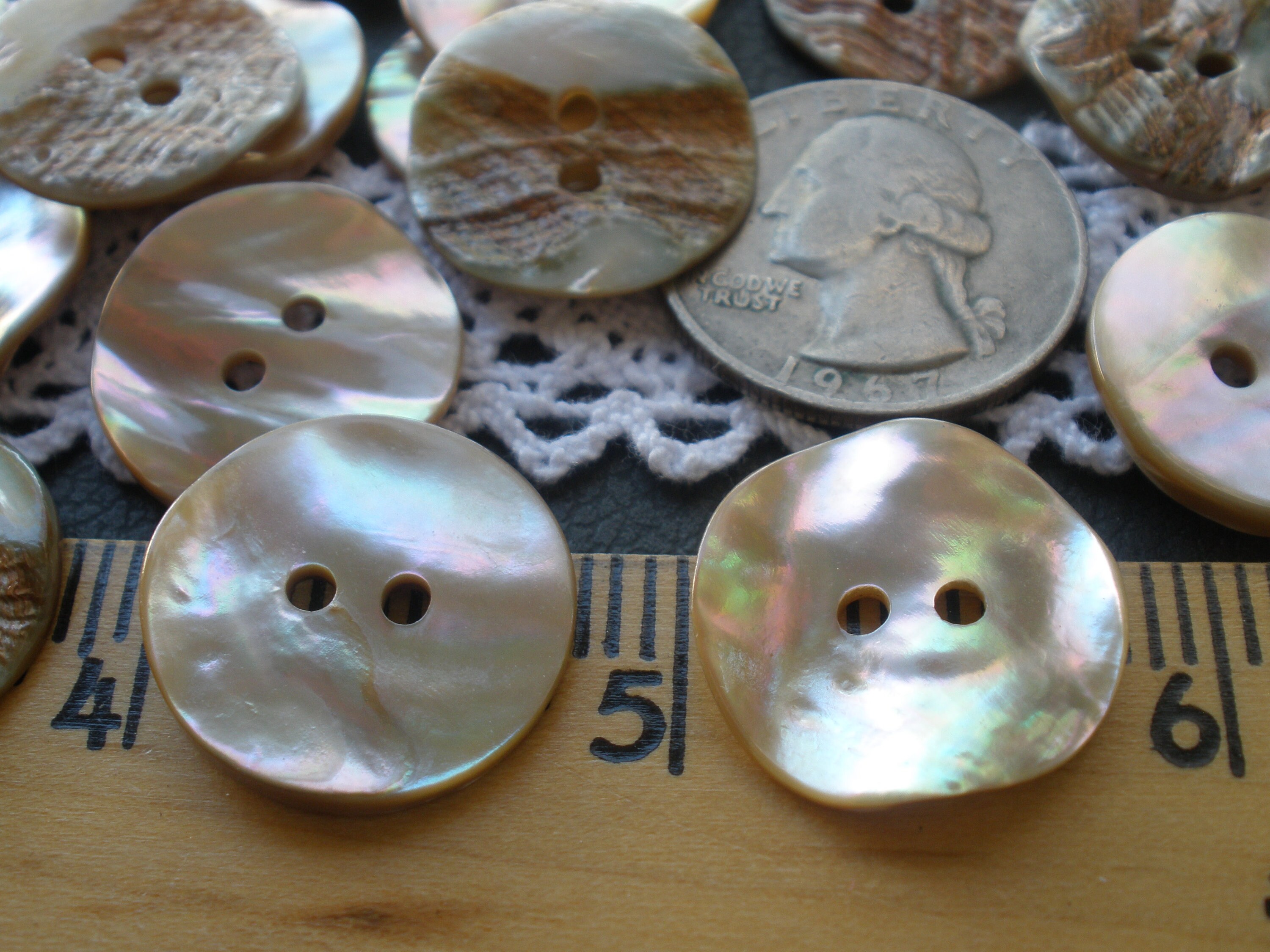 20MM Abalone Shell Buttons Natural 13/16 inch 32L Pearly rose | Etsy