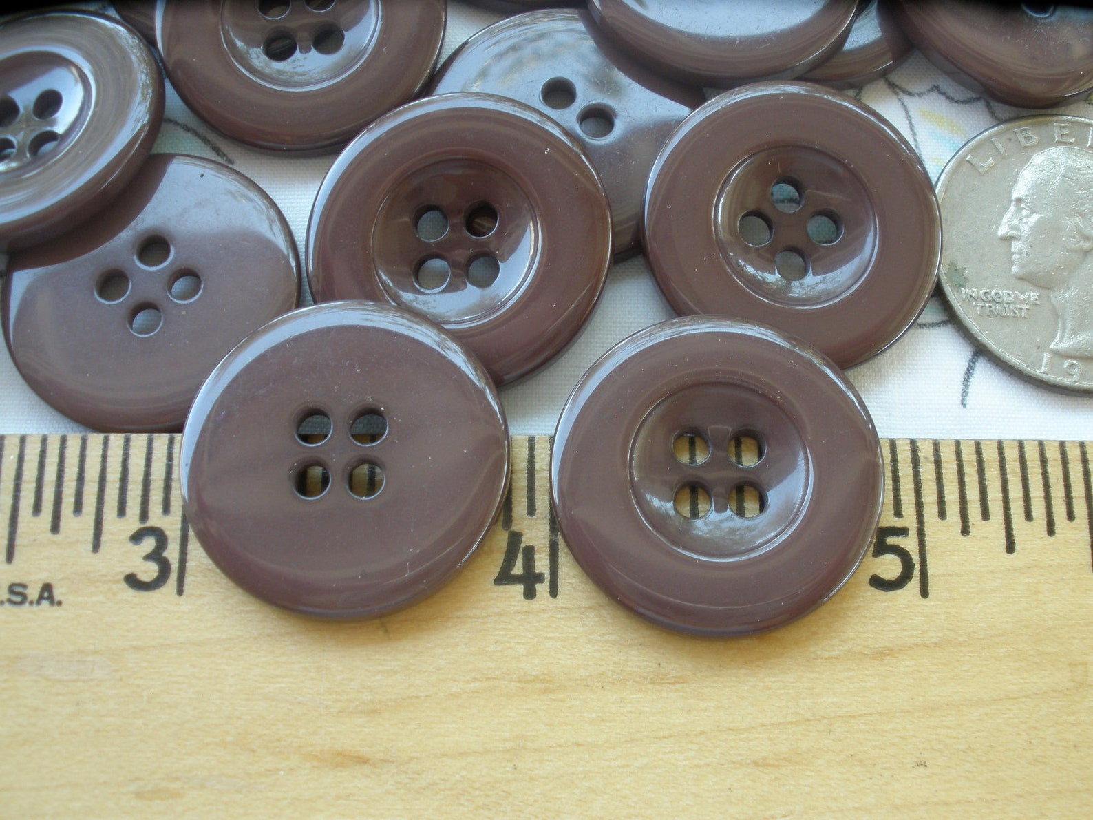 23MM Chocolate Brown Buttons 4-hole Sew on 7/8 Size 36L - Etsy