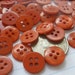 Burnt Orange Buttons Craft Stash Shirt 1/2" (13MM 20L) Pearlized ...
