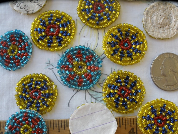 Little Beaded Circles Flower Motif Applique 1 25mm Seed - Etsy