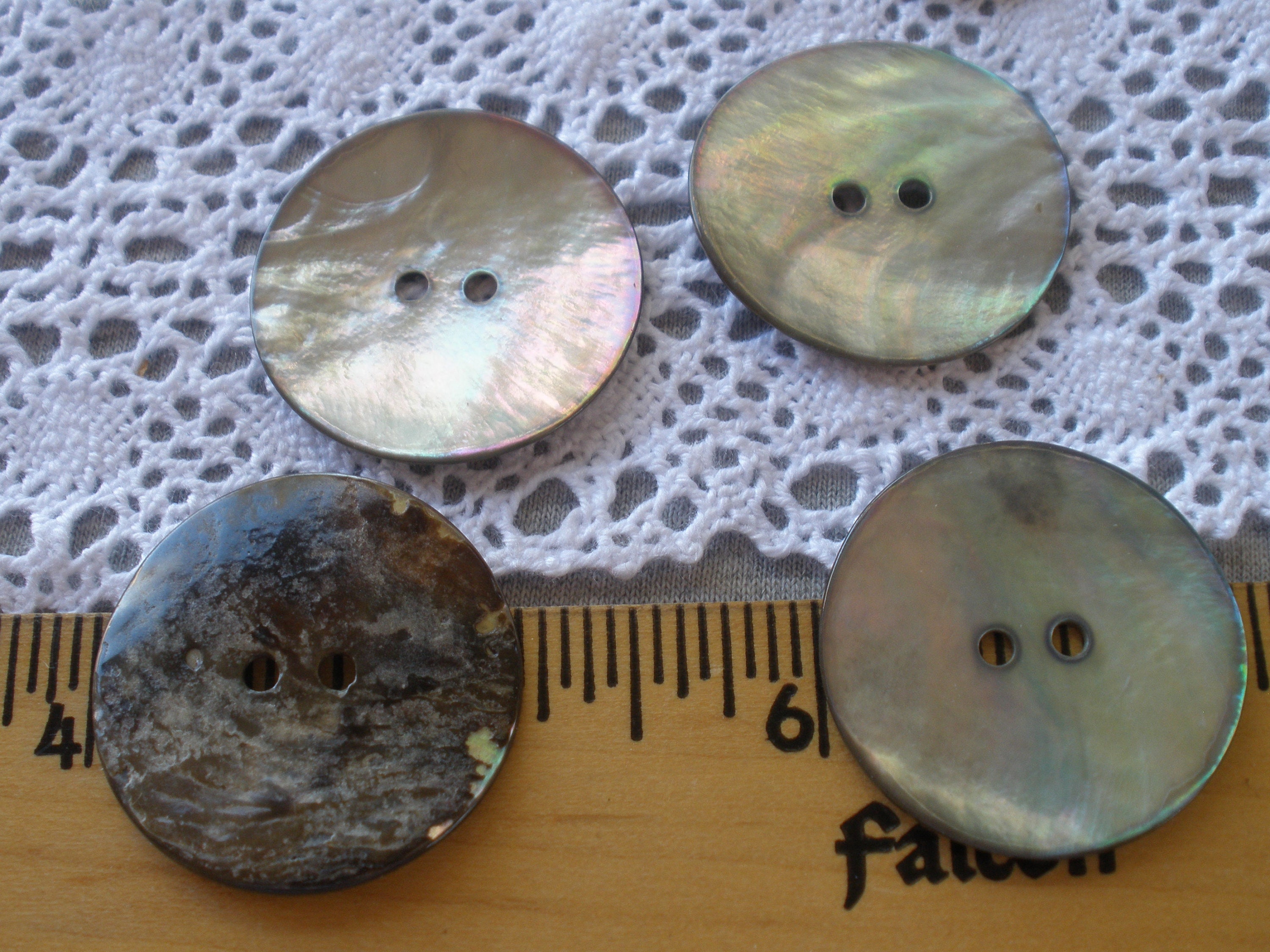 Extra Large 3CM Pearl Smoke Real Shell Buttons MOP Natural 1 3/16 ...