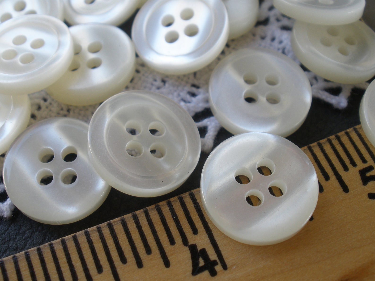 15MM Classic Cool Vintage Shirt Buttons Pearlized Plastic Rim | Etsy