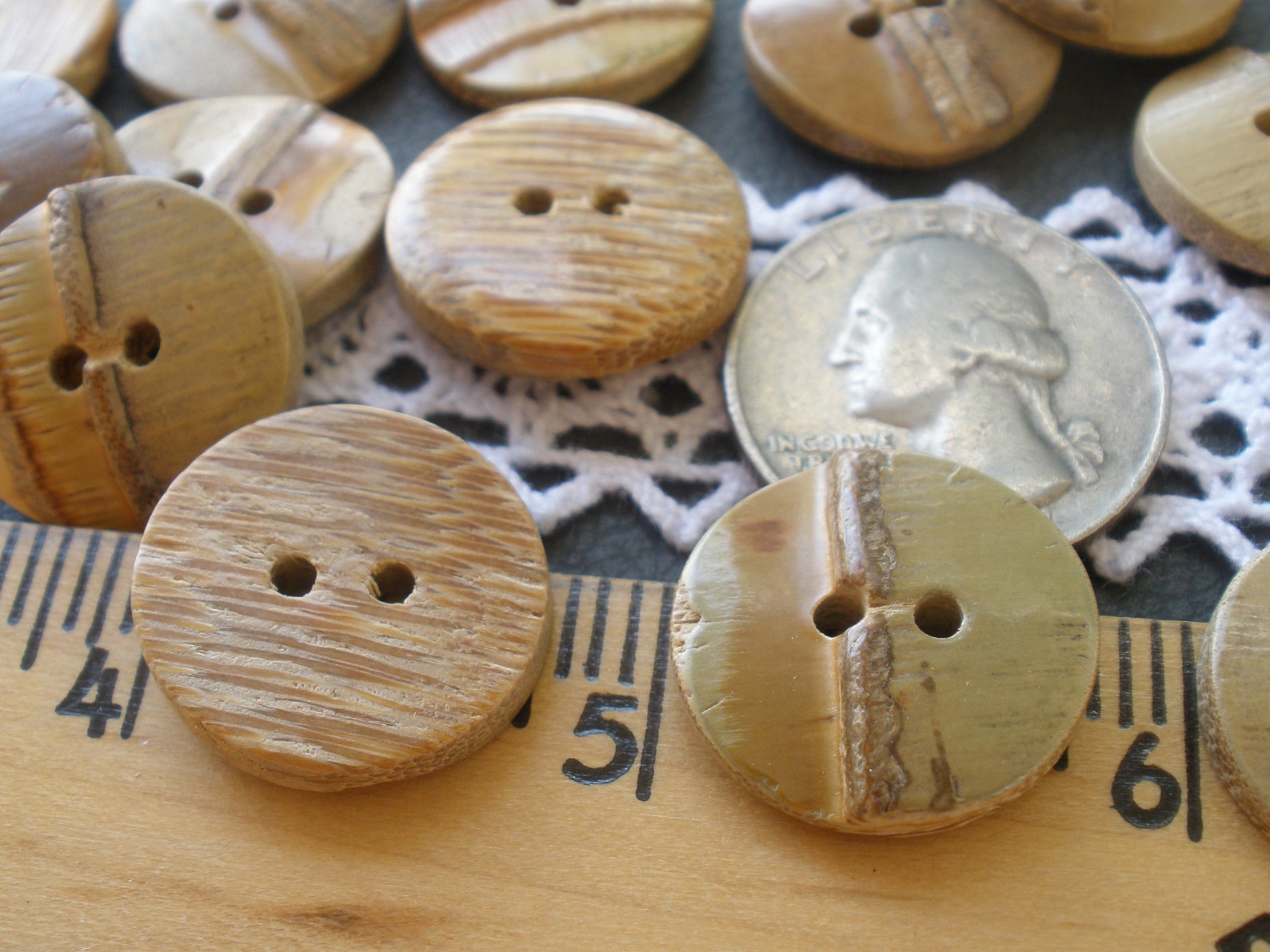 Textured Bamboo Wood Buttons 20MM 32L 13/16 Natural 2 | Etsy