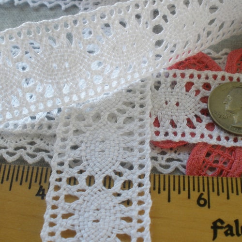 Cotton Lace Trim Retro Crochet Lace White Cotton Lace - Etsy