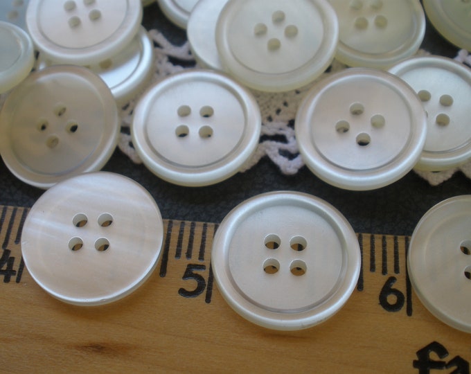 38MM White Buttons 1.5 Inch 60L 4 Hole Sew-on Sewing Craft Coat Size ...