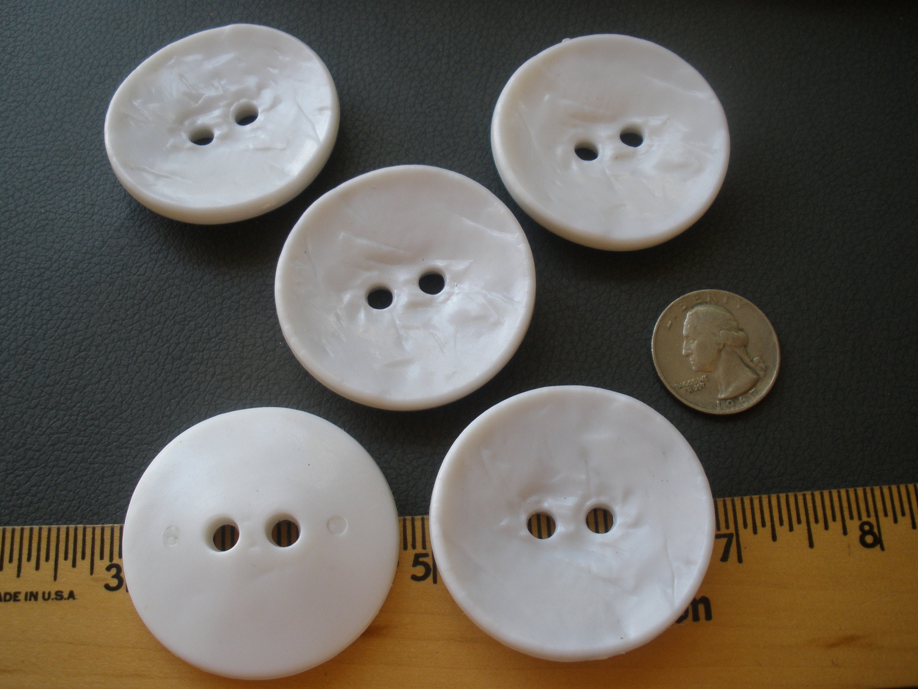 Extra Large 46MM off White Plastic Buttons 2 Hole Sew on Large 4mm ...