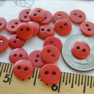 11MM Red Buttons 24 Plastic 18L 2-hole 7/16" Sew on Dolls Paper Paper ...