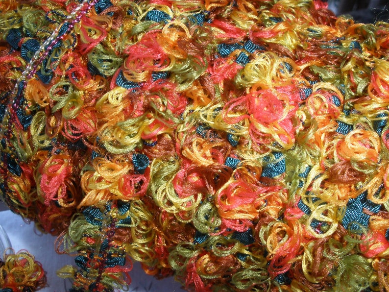 Confetti Ribbon Yarn string Fall colors 5 yards Gift Tie | Etsy