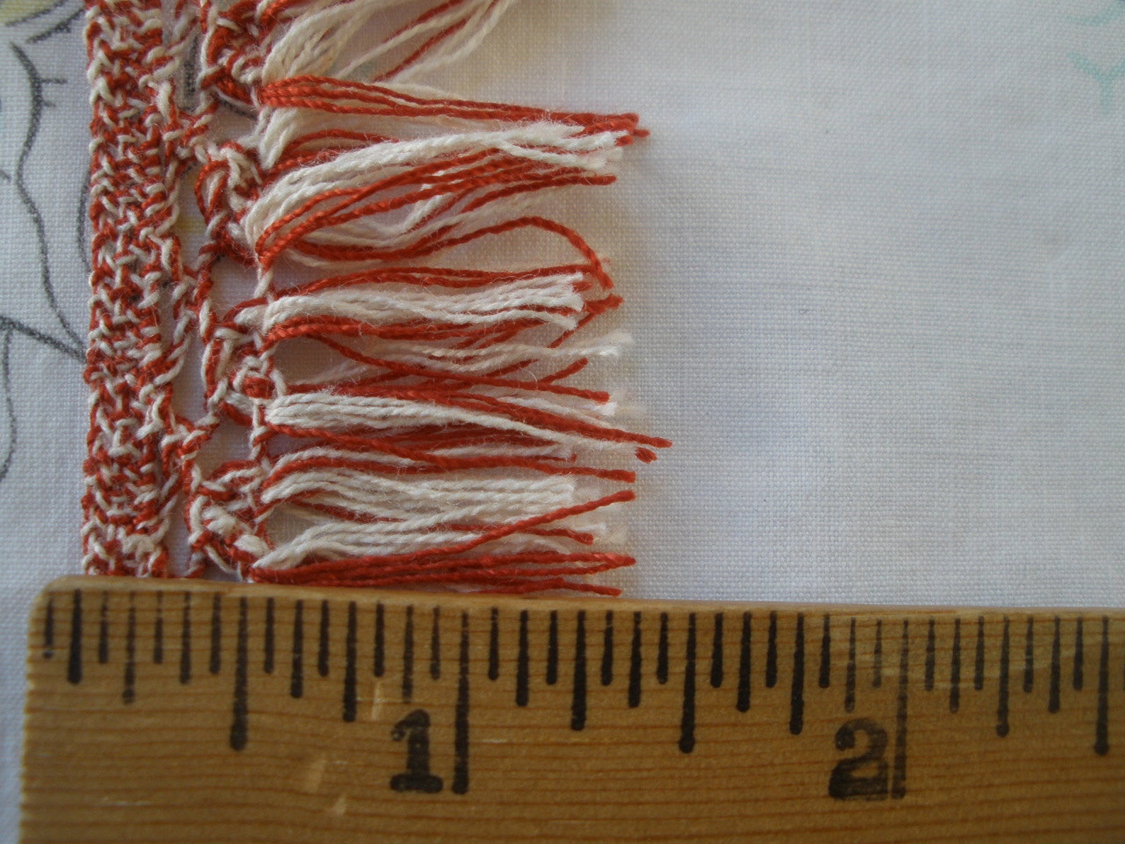 Red & White Woven Fringe Trim 1 3/8 Wide Boho Cotton - Etsy