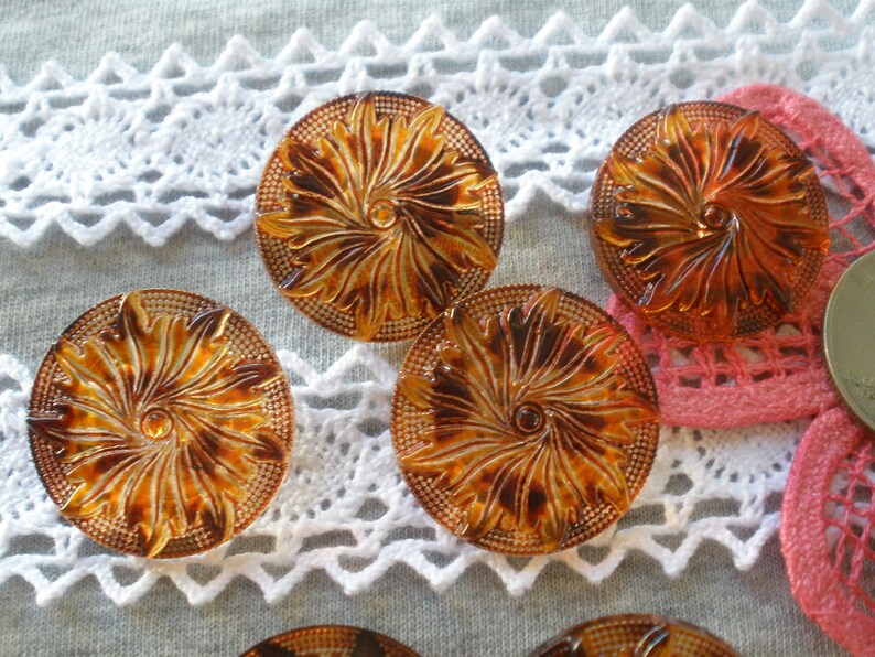 1 Inch Carved Flower Shank Plastic Tortoise Shell Buttons 40L - Etsy