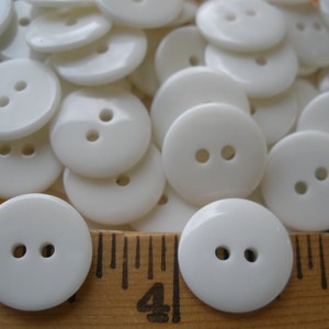 Bulk Buttons 1 Gross 15MM Ivory White Plastic 23L 2-hole Sew on Wedding ...
