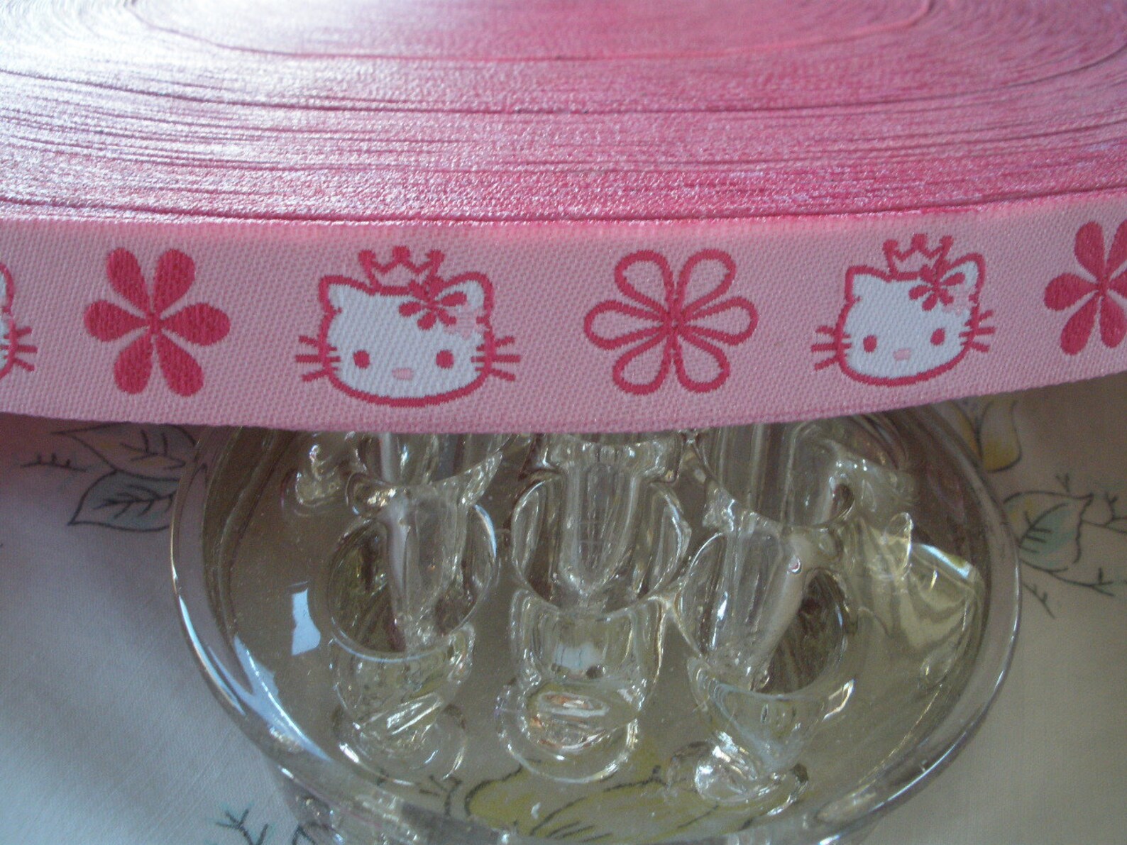 Hello Kitty Ribbon Pink Princess Kitty jacquard ribbon 17mm | Etsy