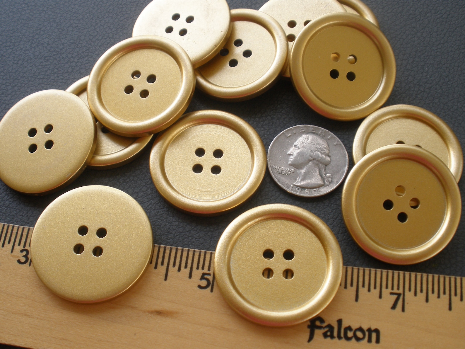 Plastic Coat Buttons Gold Color 34mm 54L 1 5/16 Metallic 3 Each Suit ...