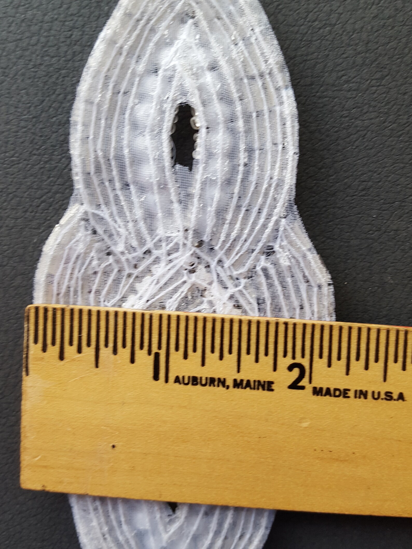 Beaded Applique Embellishments Clear Rhinestone & Faux Pearl Costume ...