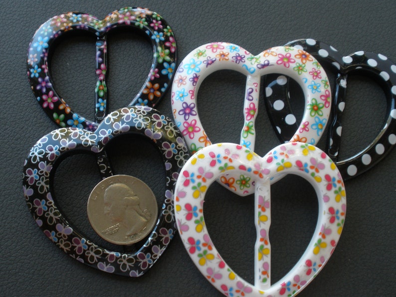 Heart Ribbon Sliders Variety Pack Flowers Butterflies 35MM 1 3/8 ...