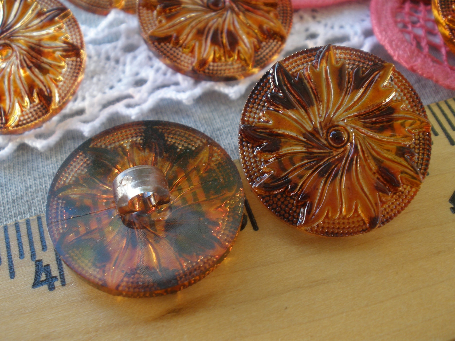 1 Inch Carved Flower Shank Plastic Tortoise Shell Buttons 40L - Etsy