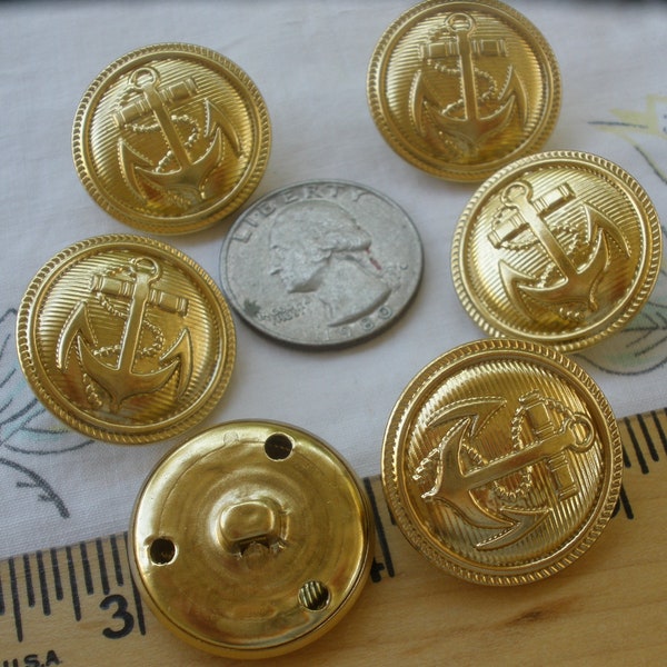 Brass Anchor Buttons Etsy