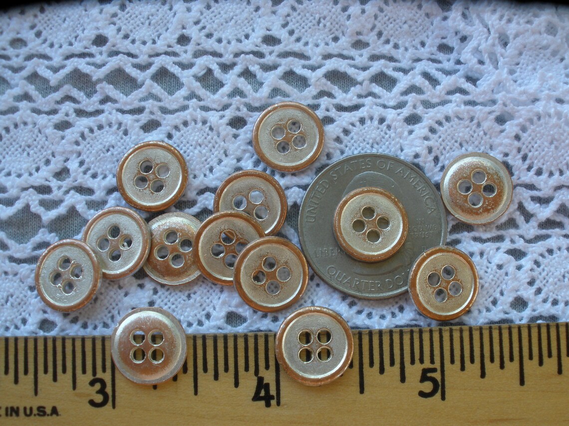 12 Silver Copper Metal Shirt Buttons Size 18L 11mm 7/16 - Etsy