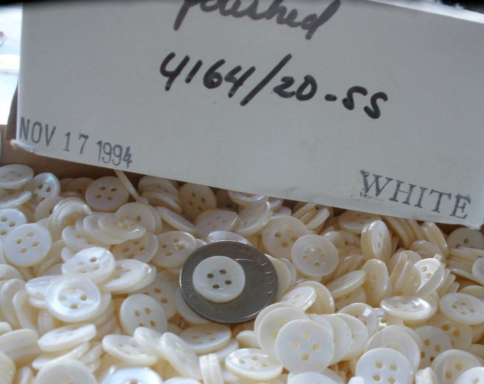 13MM Bulk River Shell White Vintage MOP Classic Shirt Buttons 100 ...