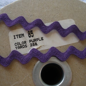 Purple Vintage Cotton Ric Rack Trim Choose Yards 7/16" Rick Rac Yardage ...