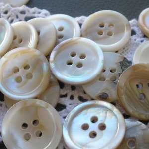 Washibodo MOP Shell Buttons Natural 3 Sizes 18L 20L 28L 11mm-18mm ...