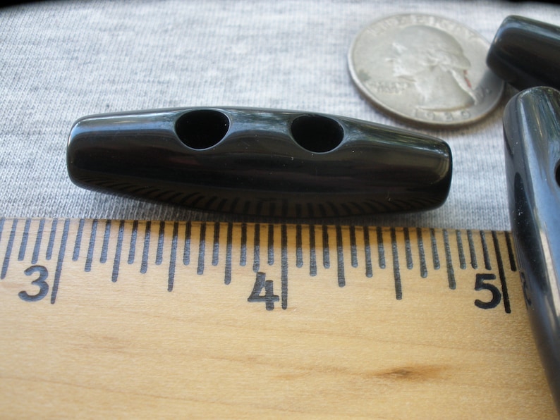 44MM Black Toggle Coat Buttons Extra Large Sweater Closure | Etsy