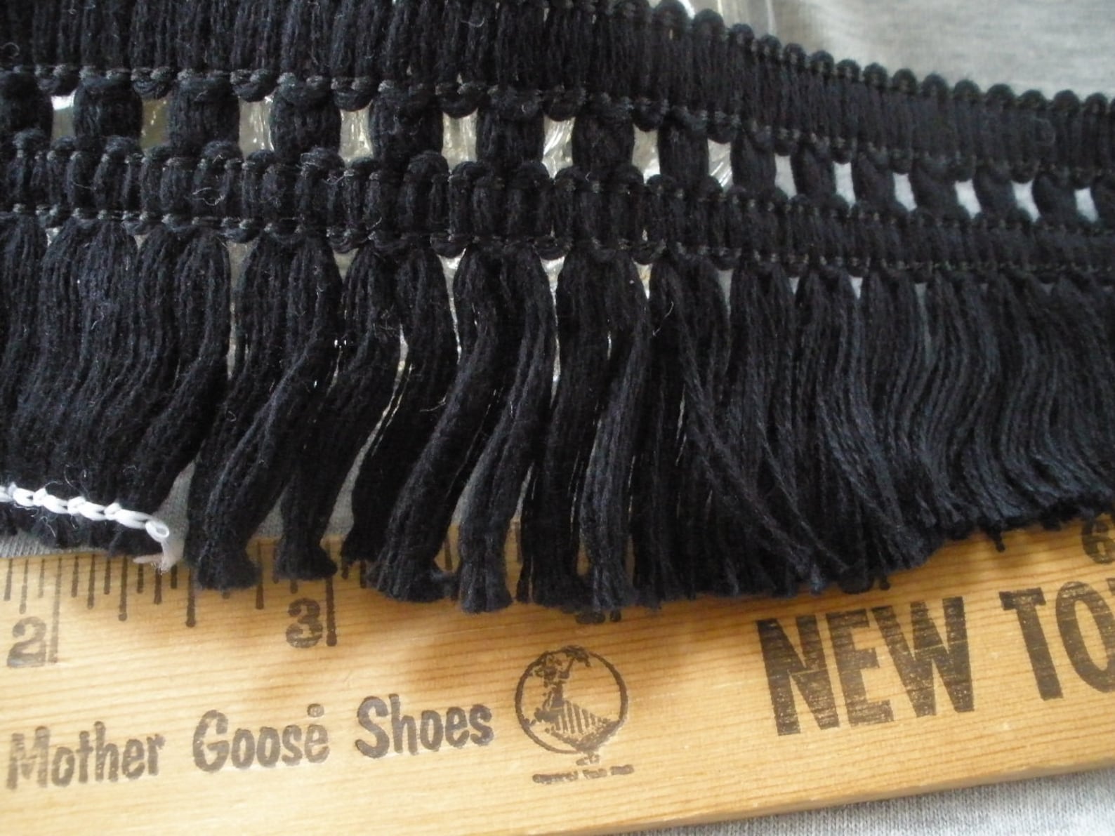 Black 2 Wide Cotton Fringe Boho Trim Retro Thick Soft - Etsy