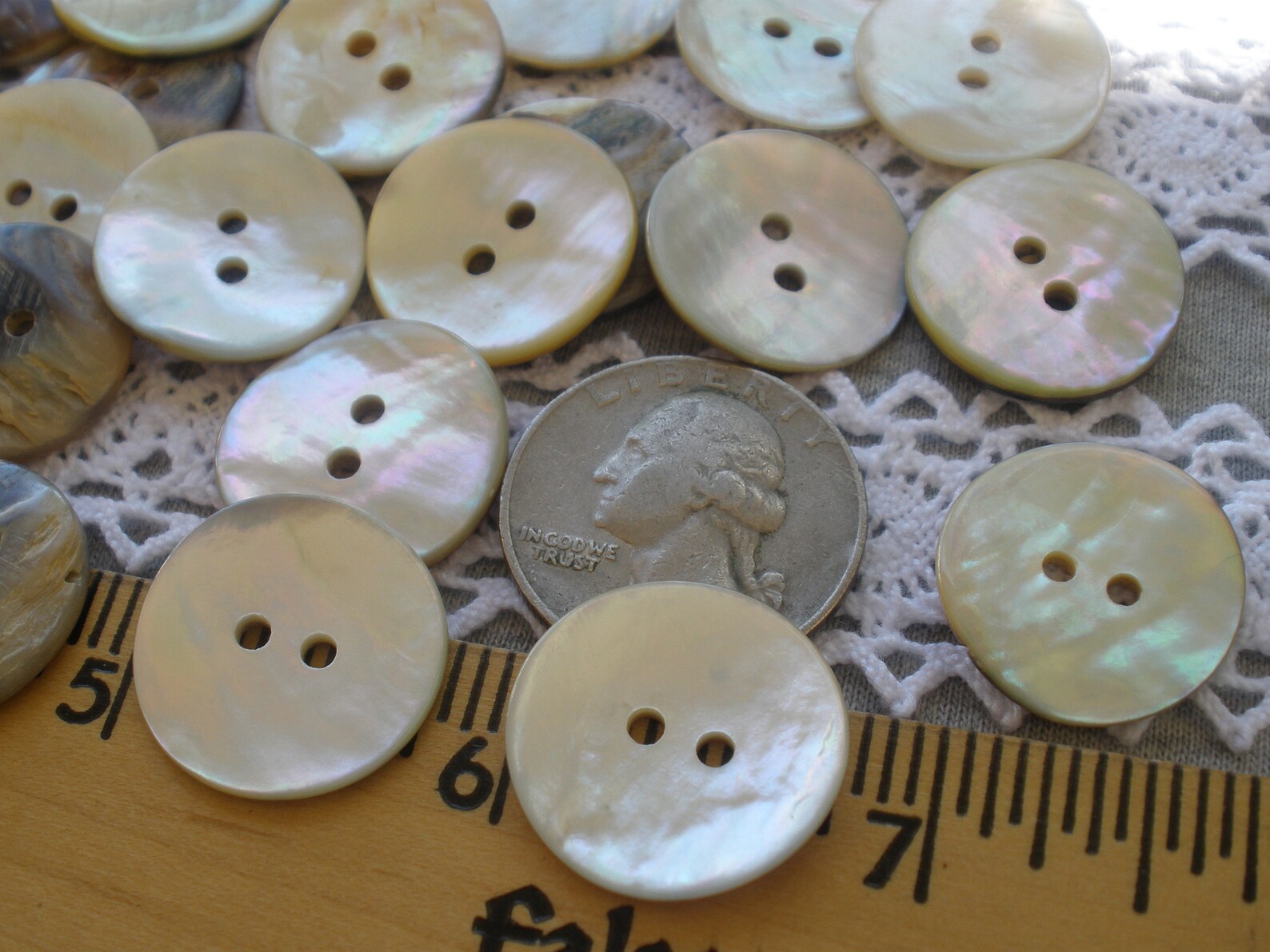 Thick Pearly MOP Shell Buttons Natural 20mm 13/16 | Etsy