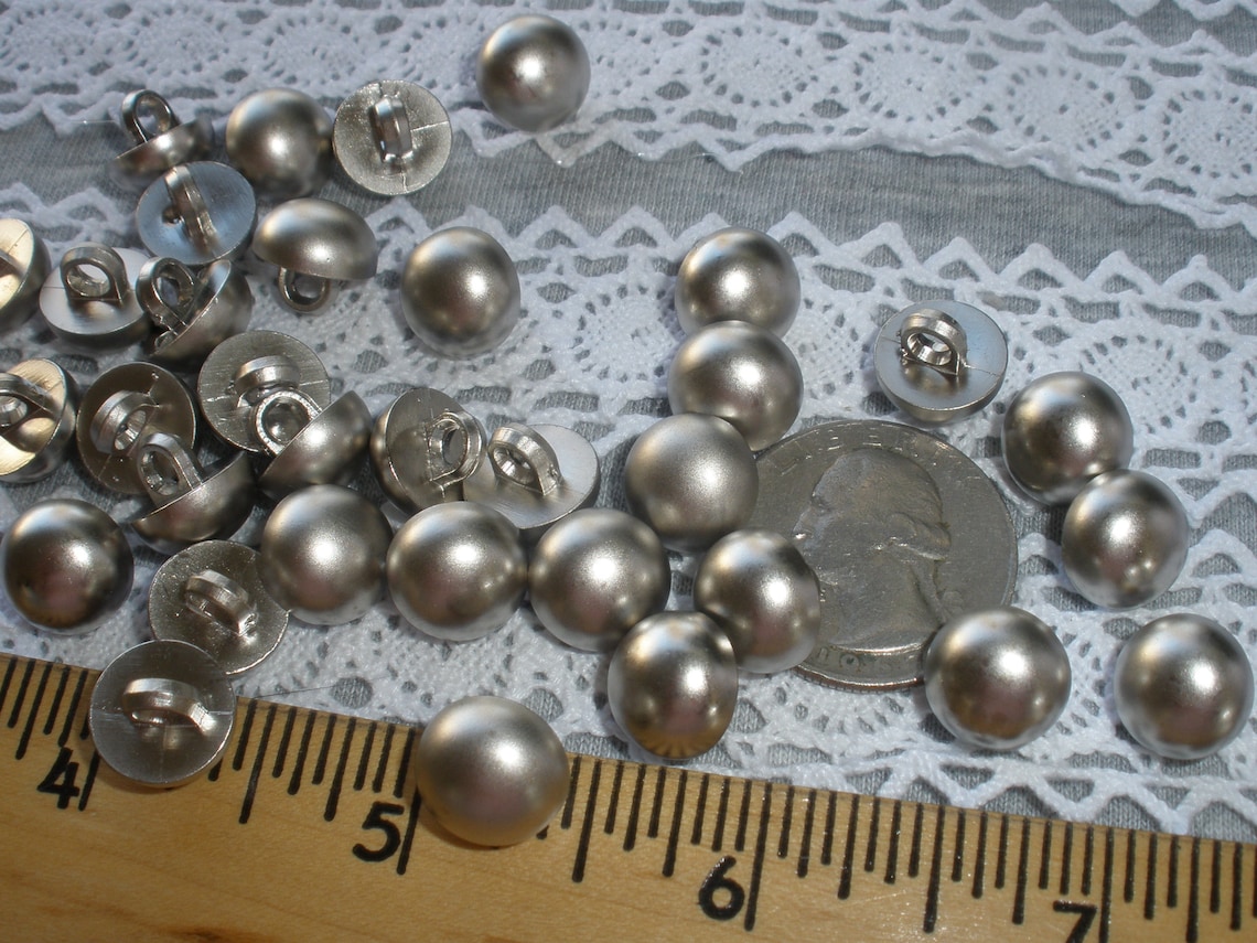 Matte Silver Half Ball Shank Buttons Doll Eyes 11mm Plastic | Etsy