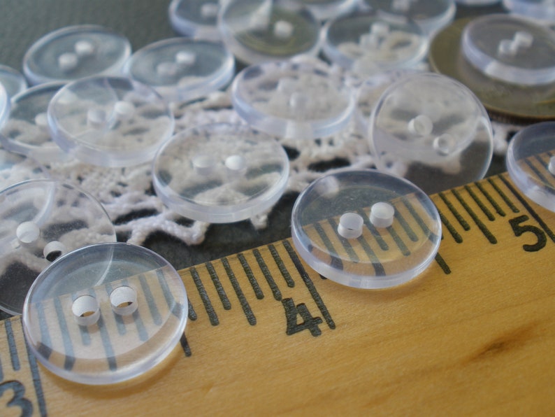 Cool Clear Buttons 14MM 22L 9/16 2 Hole Plastic Resin - Etsy