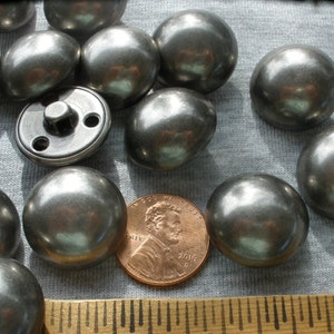 Matte Antique Silver Buttons Hollow Dome Shank Size 32L (13/16" 20mm ...