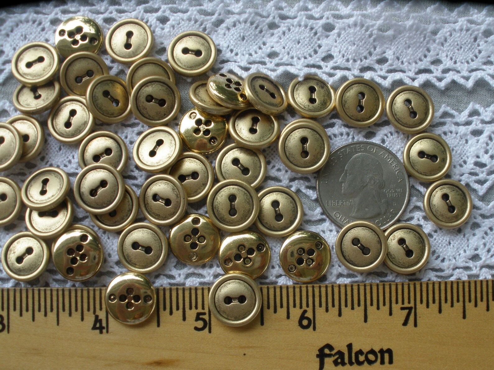 13MM Matte Gold Buttons Metallic Plastic 2 Hole Sew on 20L - Etsy