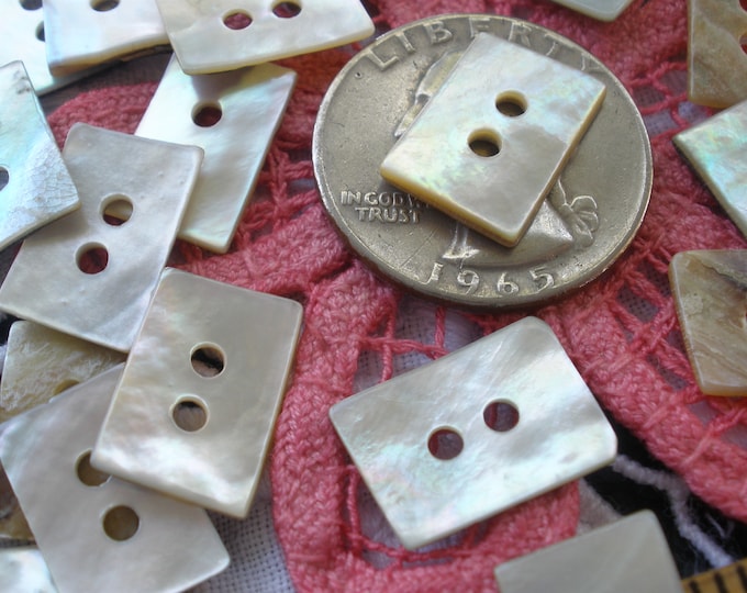 Oval MOP Real Shell Buttons Natural Pearly 7/8 Button 2 Hole Sew on ...