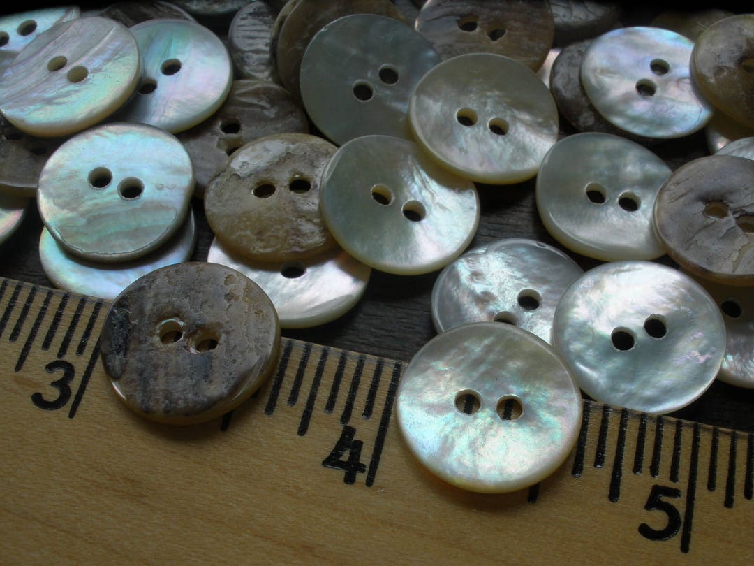 15MM Cool MOP Shell Buttons Natural 5/8" 24L Pearly White Agoya Sewing ...