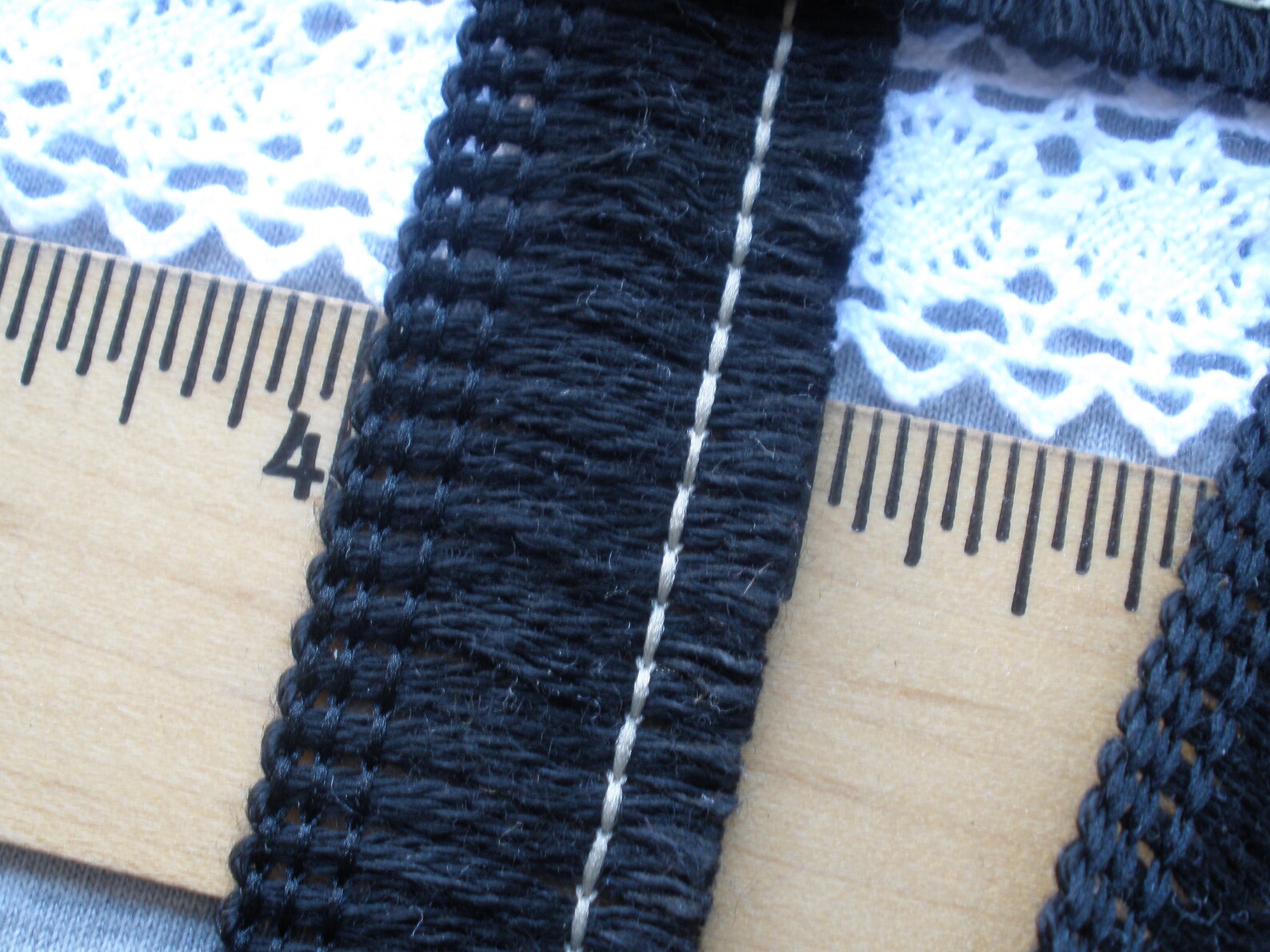 Basic Black Brush Fringe Trim 25mm 1 Inch Wide Retro BTY Yards | Etsy