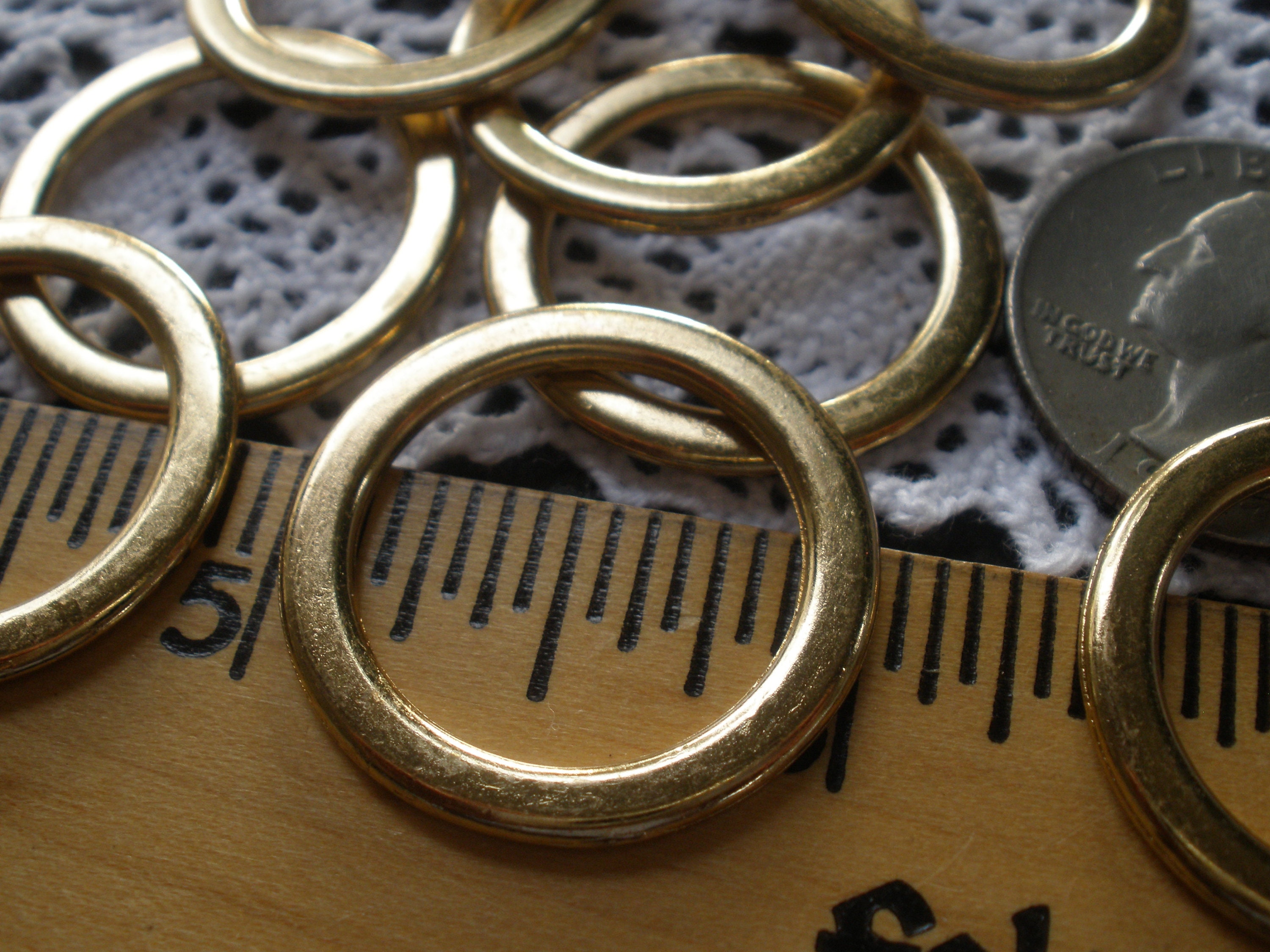 26MM OD / 20MM ID Metal Flat O Rings Light Gold Color Round - Etsy