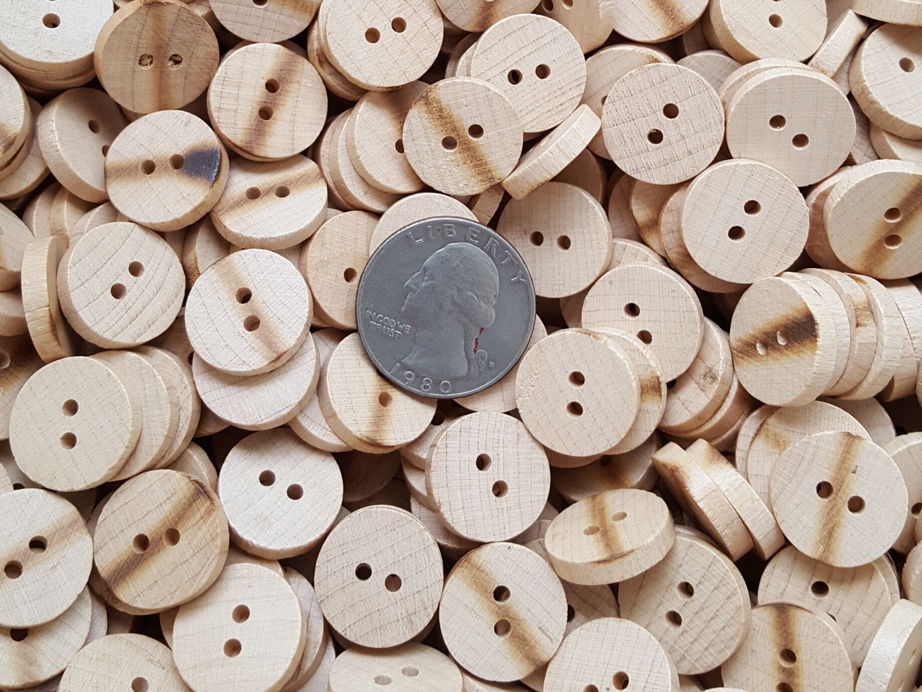 16MM Natural light Wood buttons 24 pieces size 24L 5/8 | Etsy