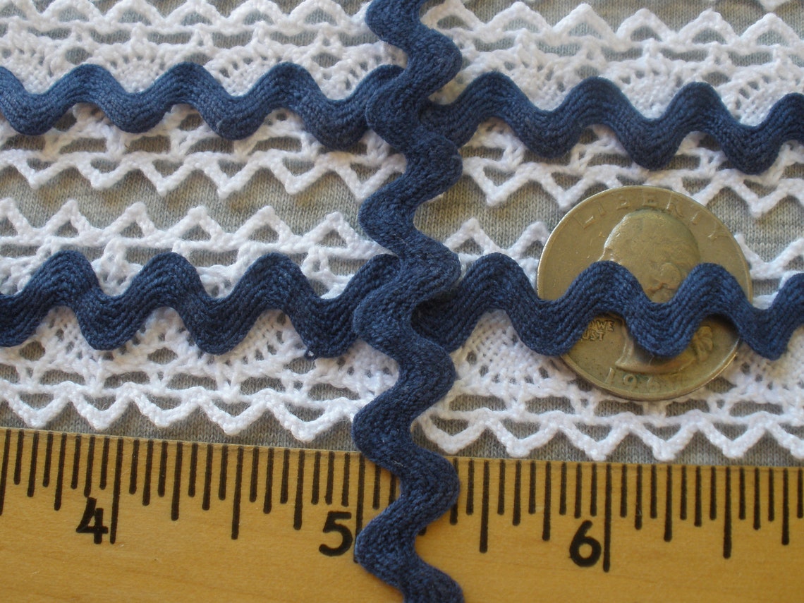 Navy Blue Vintage Cotton Rick Rack Trim Choose Yards 3/8 - Etsy