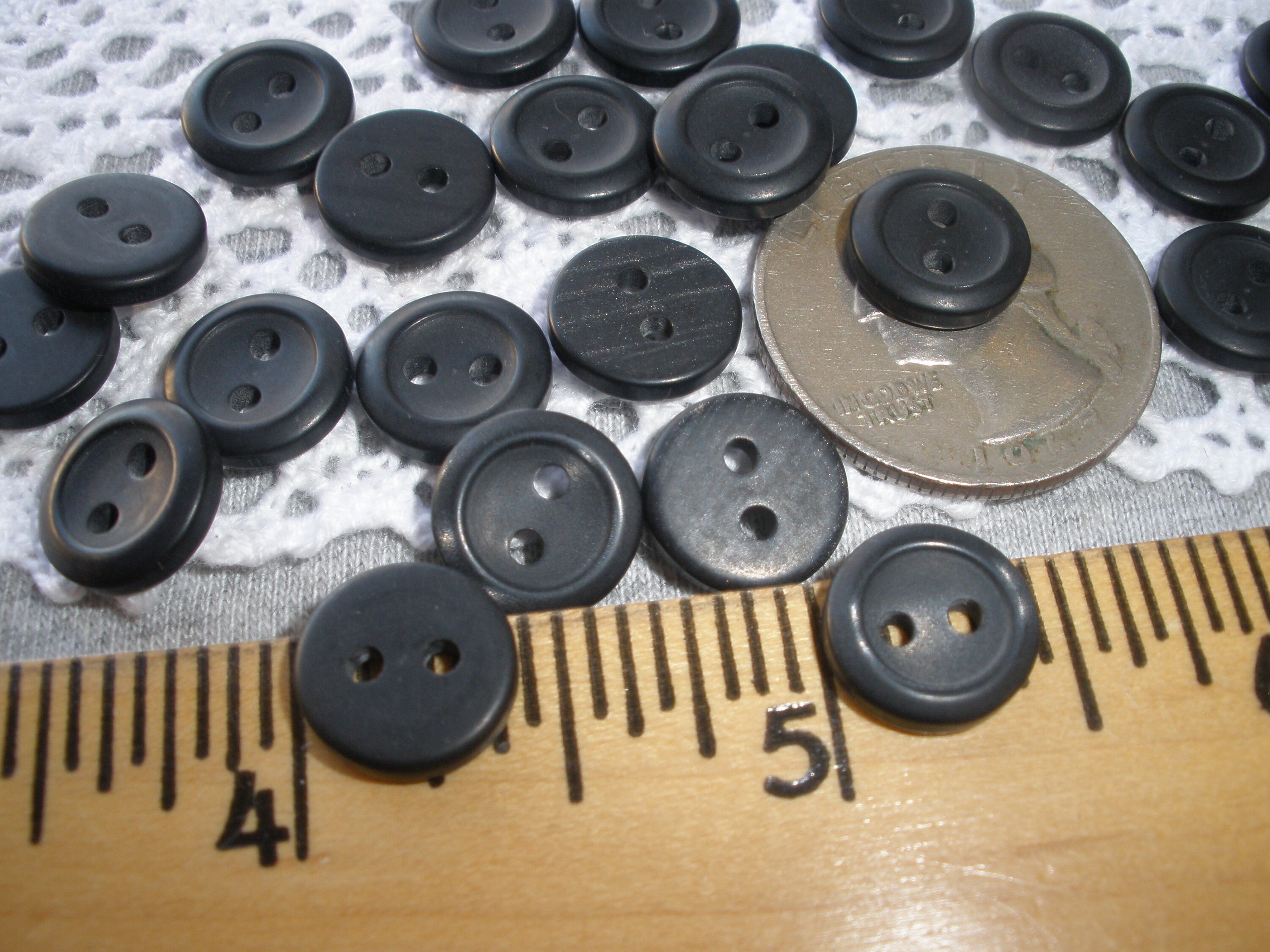 Lead Free Matte Black Dull Smoke Buttons 17L 10.5mm Buttons 48 - Etsy ...