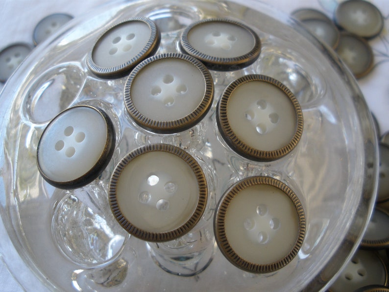 15MM Metal Rim Buttons 24L 5/8 Etched Antique Brass With - Etsy