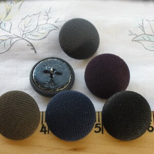 23MM Tufting Buttons Textured Fabric Covered Colors Black Blue Metal ...