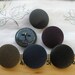 23MM Tufting Buttons Textured Fabric Covered Colors Black Blue Metal ...