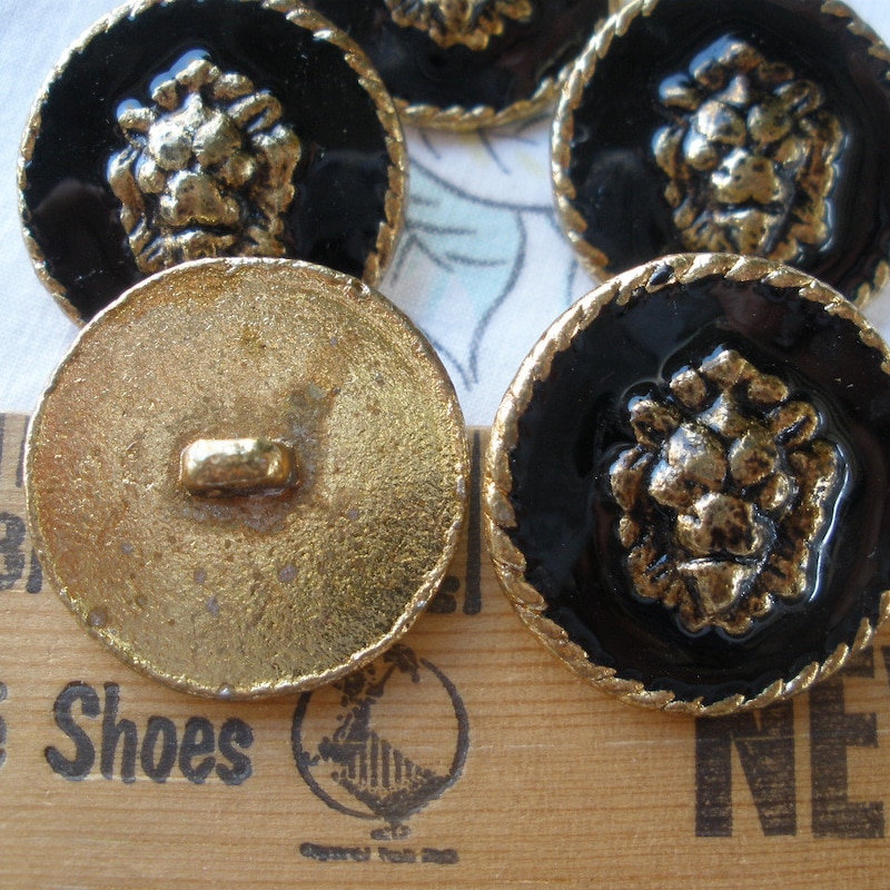 Antique Enamel Buttons - Etsy