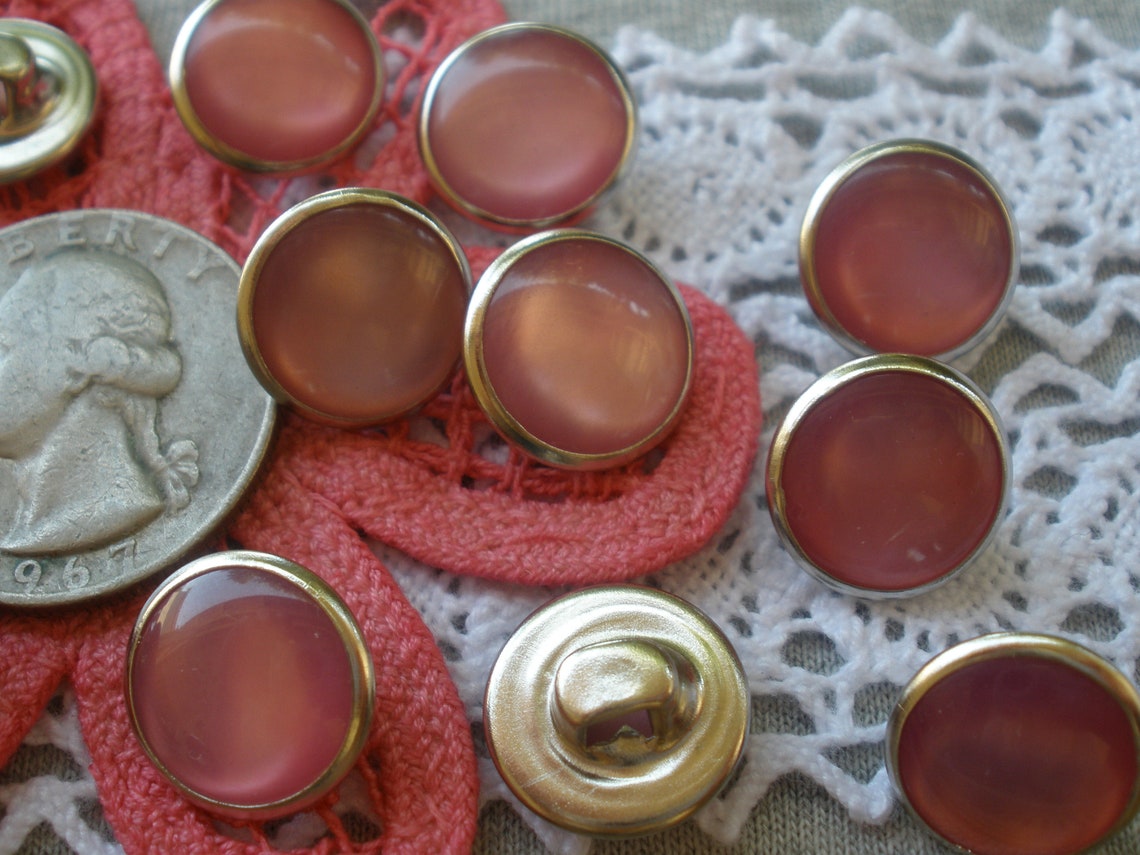 13MM Western Shirt Buttons Pink Pearl Snap With Silver Tone - Etsy