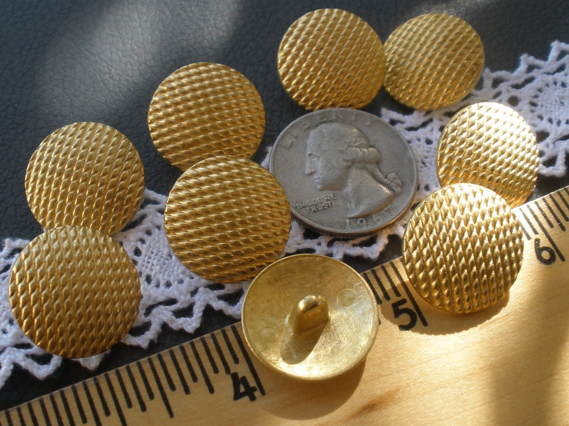 Matte Gold Color Textured Metal Dome Shank Buttons 3/4 | Etsy