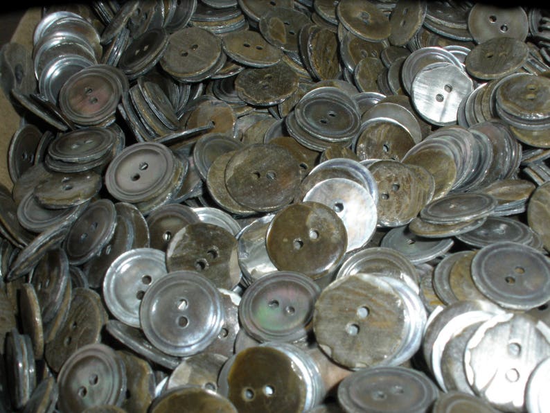 Vintage Gray Carved MOP Shirt Buttons Size 24L 15MM 2-hole | Etsy